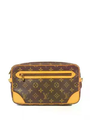 LOUIS VUITTON Monogram Canvas Marly Dragonne Clutch Bag - Brown