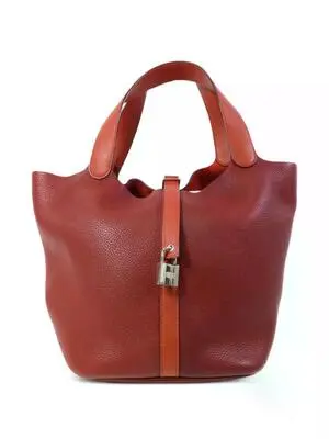 Hermès Gm Picotin Leather Tote Bag - Red