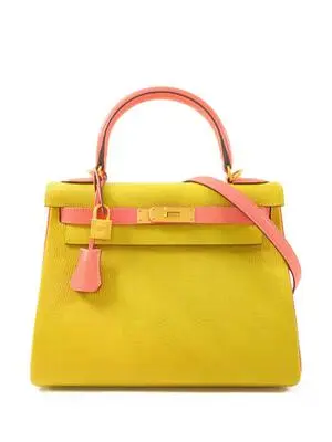 Hermès 28 Kelly Two-way Shoulder Bag - Yellow