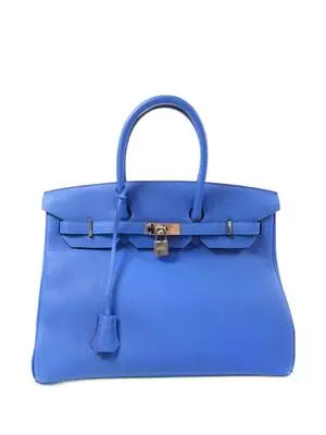 Hermès 35 Birkin Togo-leather Tote Bag - Blue