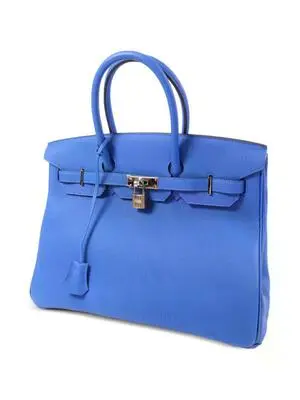 Hermès 35 Birkin Togo-leather Tote Bag - Blue