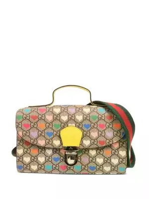 Gucci Gg Heart Print Shoulder Bag
