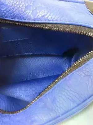 LOUIS VUITTON Monogram Empreinte Mini Soft Trunk Calfskin Crossbody Bag - Blue