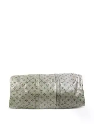 LOUIS VUITTON 50 Keepall Bandoulière Monogram Reflect Tote Bag - Grey