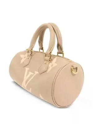 LOUIS VUITTON Papillon Monogram Empreinte Leather Bag - Neutrals