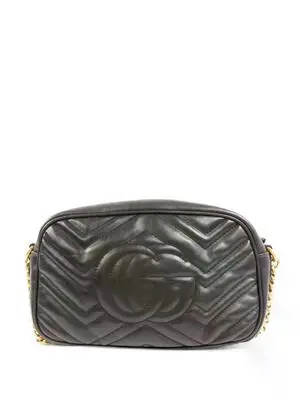 Gucci Gg Marmont Matelassé Shoulder Bag - Black