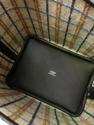 Hermès Plaid Pattern Tote Bag
