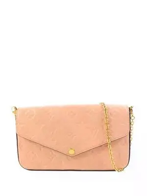 LOUIS VUITTON Monogram Empreinte Felicie Pochette Crossbody Bag - Pink