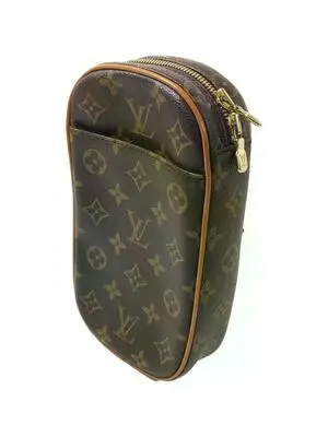 LOUIS VUITTON Monogram Canvas Pochette Gang Crossbody Bag - Brown