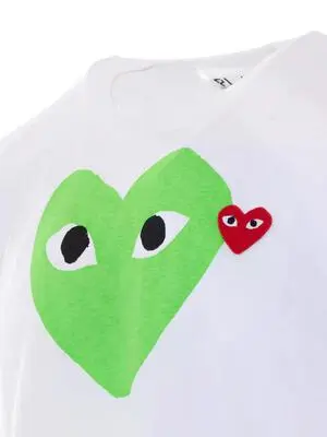 Play Comme Des Garcon Play Heart-print Logo-patch T-shirt