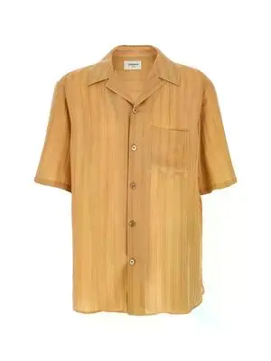 Saint Laurent Striped Silk Shirt - Neutrals