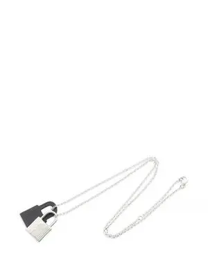 Hermès Tone Padlock Pendant Necklace - Silver