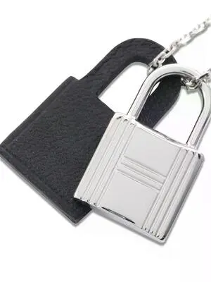 Hermès Tone Padlock Pendant Necklace - Silver