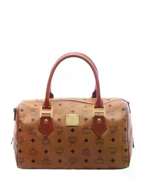 Mcm 00s Visetos Boston Bag