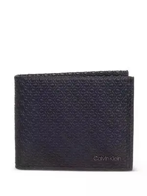 Calvin Klein Monogram-debossed Bifold Wallet - Black