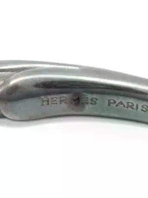 Hermès Silver-tone Horse Head Motif Cuff