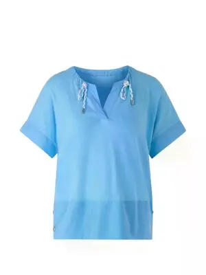 MARCCAIN Drawstring V-neck T-shirt