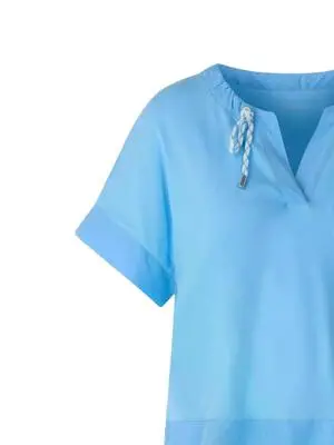 MARCCAIN Drawstring V-neck T-shirt