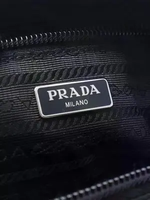 Prada Re-nylon Logo Plaque Pouch