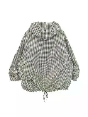 Dior Houndstooth Drawstring Hooded Jacket