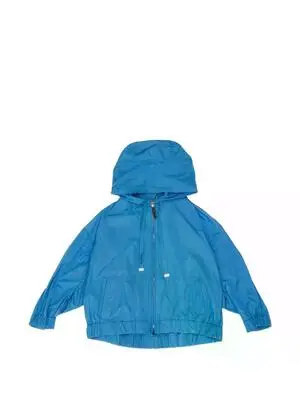 Max Mara Hooded Box-pleat Jacket - Blue