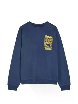 DAMSON MADDER Graphic Print Crew Neck Sweater