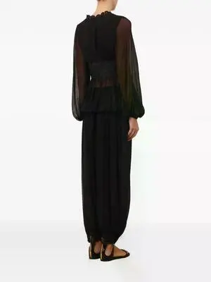 Zimmermann Luna Lace-trim Peplum Blouse