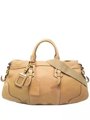 Prada Cervo Antik Shopping Satchel - Neutrals