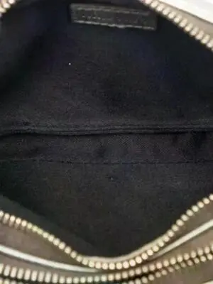 Miu Miu Matelasse Metallic Nappa Double Zip Pouch