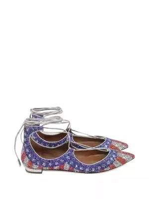 Aquazzura Tie Fastening Flats For Women