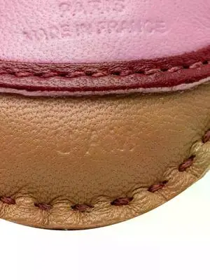 Hermès 2022 Milo Lambskin Geegee Camail Bag Charm Key Chain - Pink