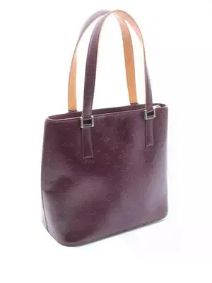 LOUIS VUITTON Monogram Mat Stockton Tote Bag - Red