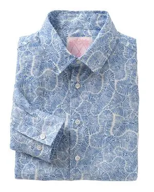 PINK HOUSE Linen Shirt Coral Stone