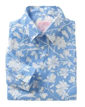 PINK HOUSE Linen Shirt Iguana - Blue