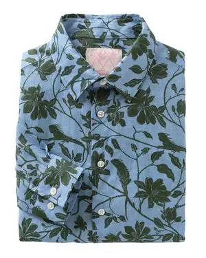 PINK HOUSE Linen Shirt Iguana / Spruce