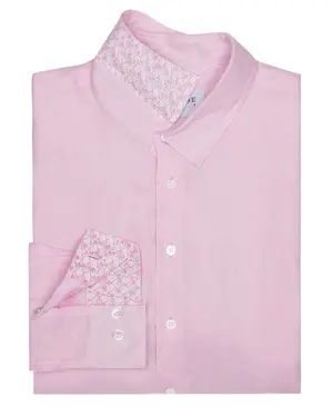 PINK HOUSE Linen Shirt Plain Pale