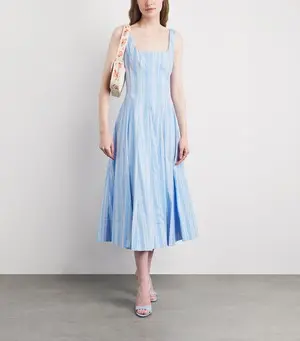 Staud Wells Midi Dress - Blue