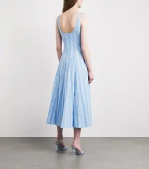 Staud Wells Midi Dress - Blue