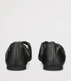 Loewe Leather Pebble Soft Ballet Flats - Black