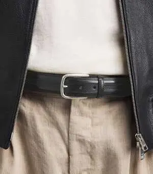 ELLIOT RHODES Jolson Textured Leather Belt