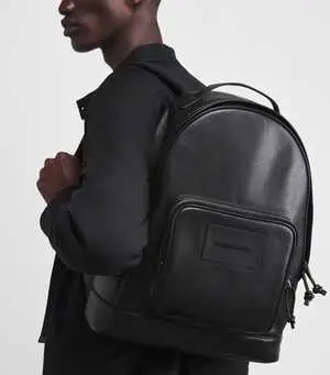Emporio Armani Textured Leather Backpack