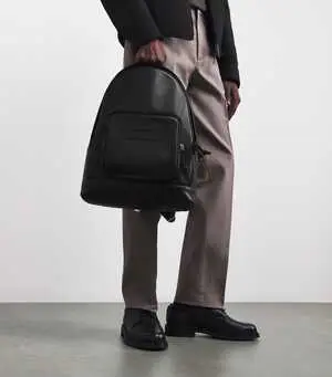 Emporio Armani Textured Leather Backpack