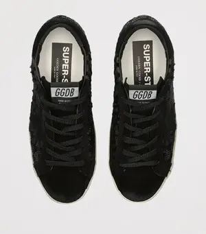 GOLDEN GOOSE Embellished Leather Super-star Low Top Sneakers