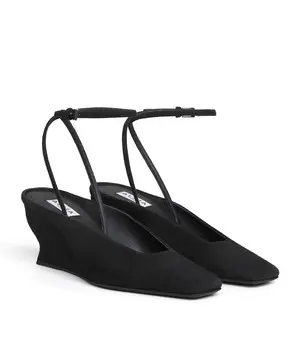 Alaïa Suede Wave Wedge Pumps