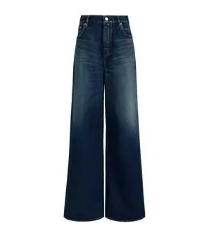 Alaïa Palazzo Wide-leg Jeans - Blue