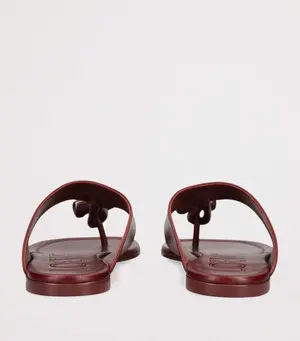 Loewe Leather Toggle Sandals - Red