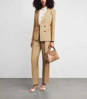 BLAZÉ MILANO Renegade Fox Straight Tailored Trousers - Brown