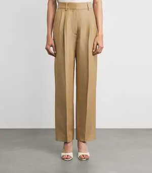 BLAZÉ MILANO Renegade Fox Straight Tailored Trousers - Brown