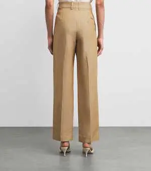 BLAZÉ MILANO Renegade Fox Straight Tailored Trousers - Brown