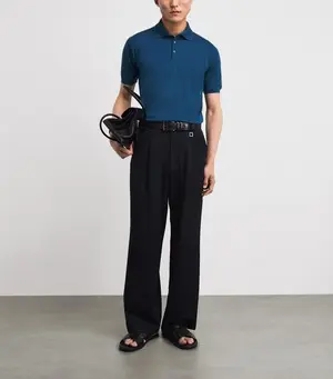 FIORONI CASHMERE Cotton-cashmere Polo Shirt